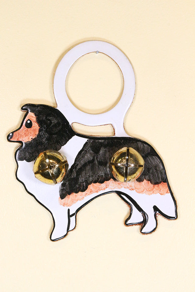 Collie Tri-Color Hand-Painted Doorknob Bell - Dog Gift | Wit & Hil