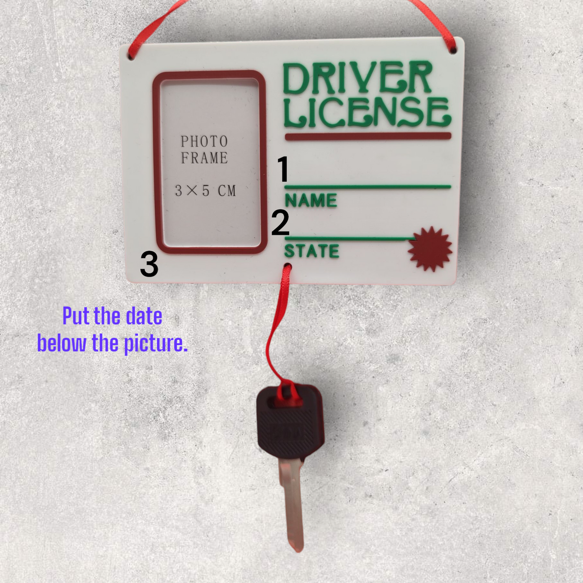 Driver's License Ornament - Photo Frame & Key | Wit & Hil
