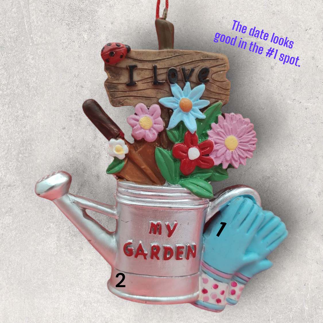 Gardening Ornament with Watering Can - Personalized Gift | Wit & Hil
