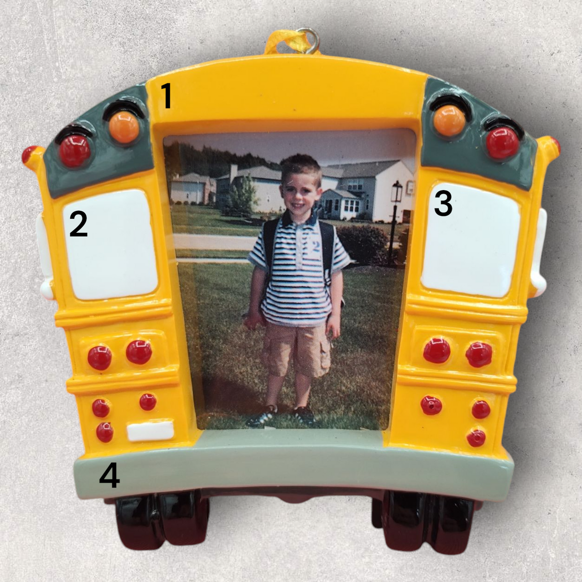 School Bus Photo Frame Ornament - Personalized | Wit & Hil