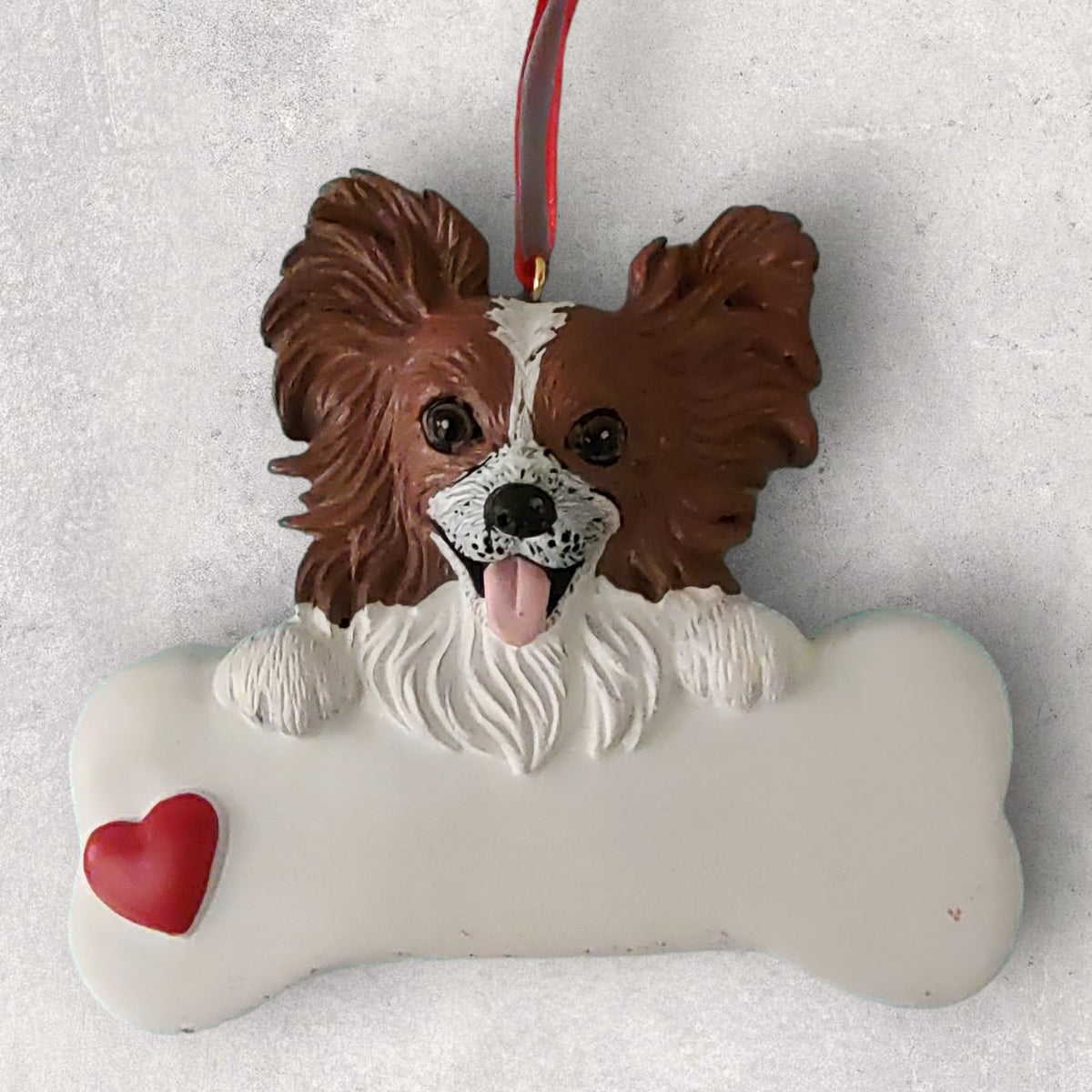Papillon Bone Ornament - Personalized Dog Gift | Wit & Hil